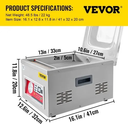 Komorový vakuový uzávěr, těsnící výkon 260 W