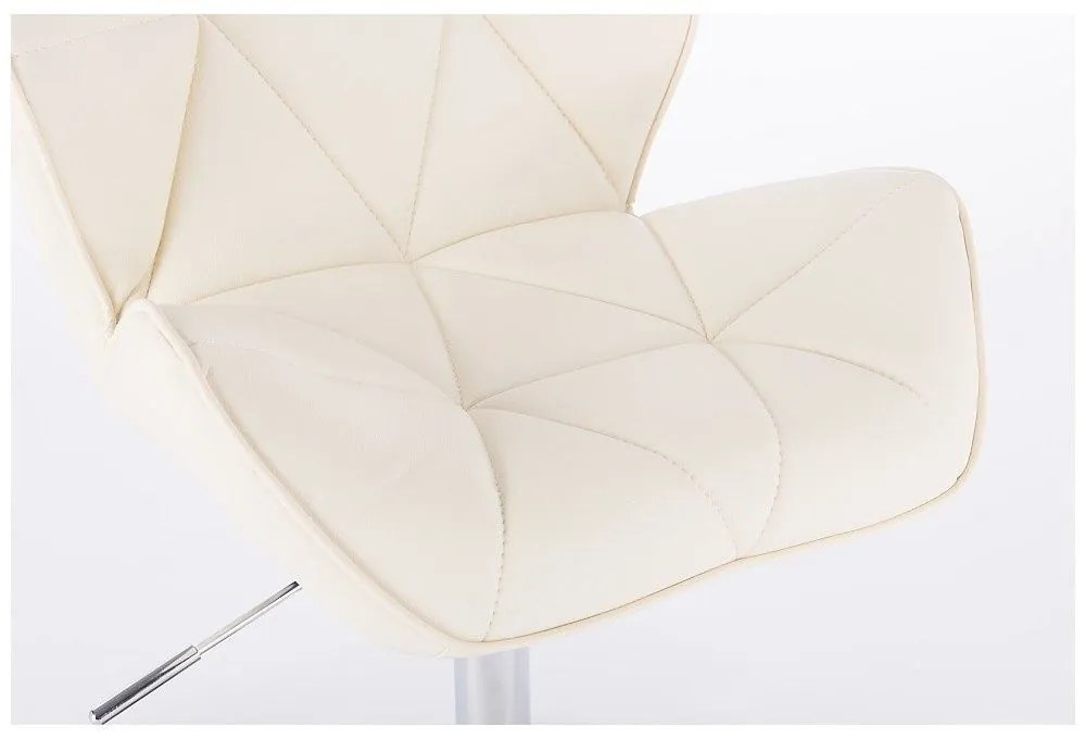 LuxuryForm DESIGN Otočná židle MILANO na černém kříži - krémová
