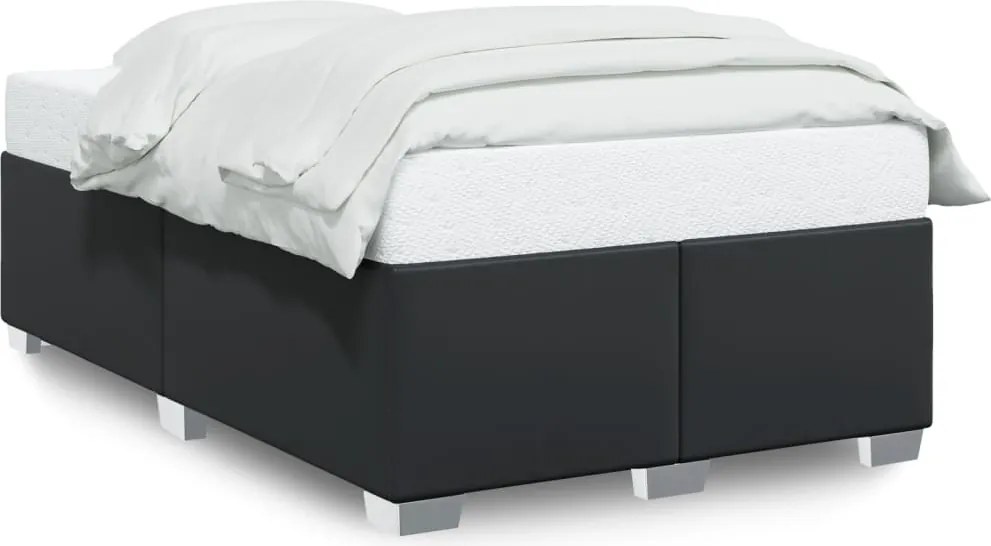 Rám postele bez matrace černá 120x190 cm umělá kůže 3284548