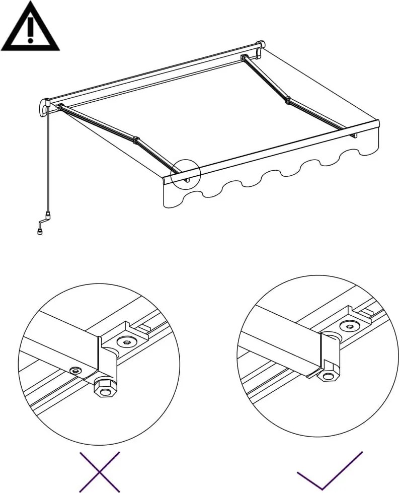 vidaXL Automatická zatahovací markýza 350 x 250 cm [3051228] Barva: krémová