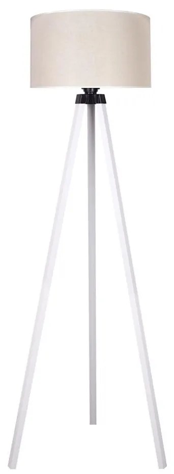 Duolla - Stojací lampa 1xE27/60W/230V pr. 44 cm krémová/bílá