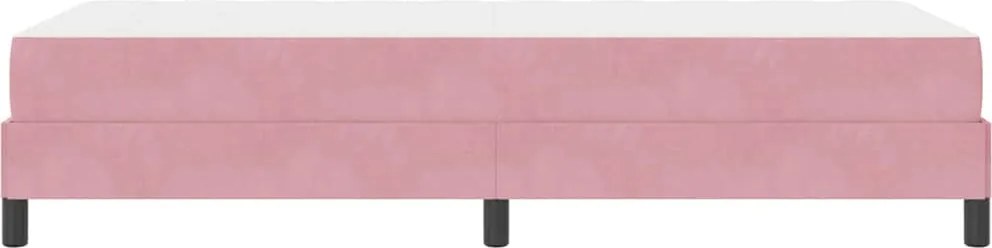 Postel s boxspringem s matrací Růžová 100 x 220 cm textil 3398784