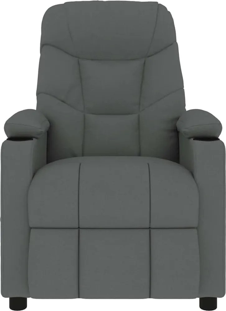 Masážní křeslo tmavě šedé textil 339093
