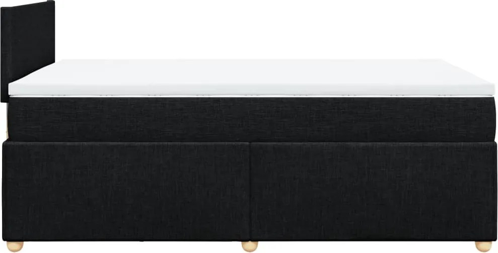 Box spring postel s matrací černá 120x190 cm textil 3286614