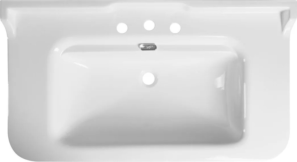 Kerasan WALDORF keramické retro umyvadlo 100x55cm, 3 otvory, bílá 4142K1-3