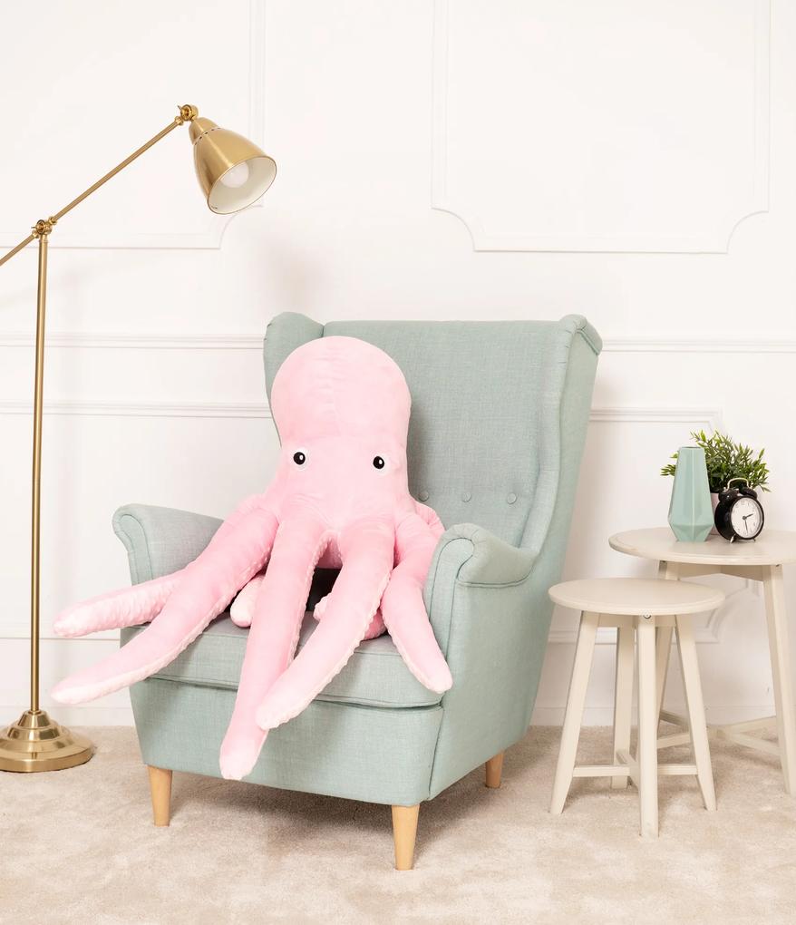 Plyšová chobotnice Eva růžová 80 cm