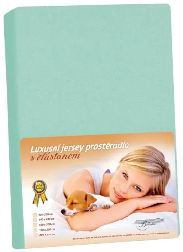 Bellatex prostěradlo jersey LUX  Tyrkysová rozměr 120x200 cm