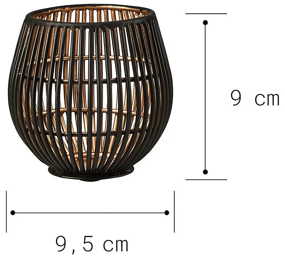 Butlers YOKO Svícen na čajovou svíčku 9 cm