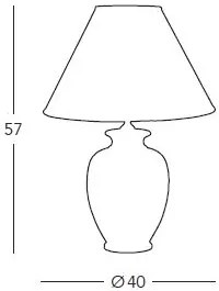 Keramická stolní lampa Bordeaux 0014.74.7