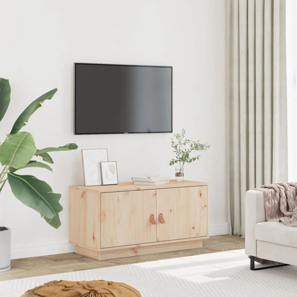 TV skříňka 80 x 34 x 40 cm masivní borové dřevo