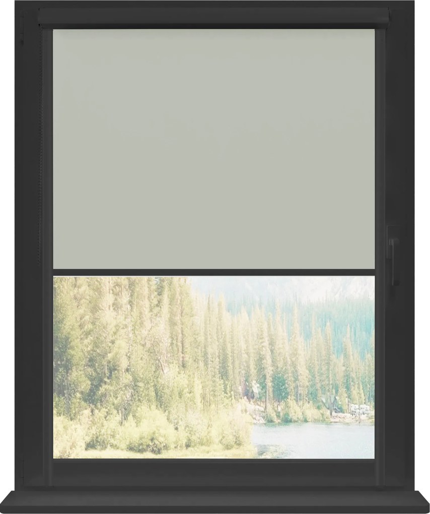 Dekodum Termoizolační roleta v antracitové kazetě, barva látky Pearl Silver Šířka (cm): 139, Výška (cm): Balkonová (do 200 cm), Strana mechanismu: Levá