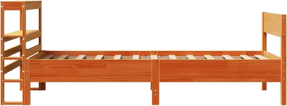 Postel bez matrace voskově hnědá 75 x 190 cm masivní borovice 3306212