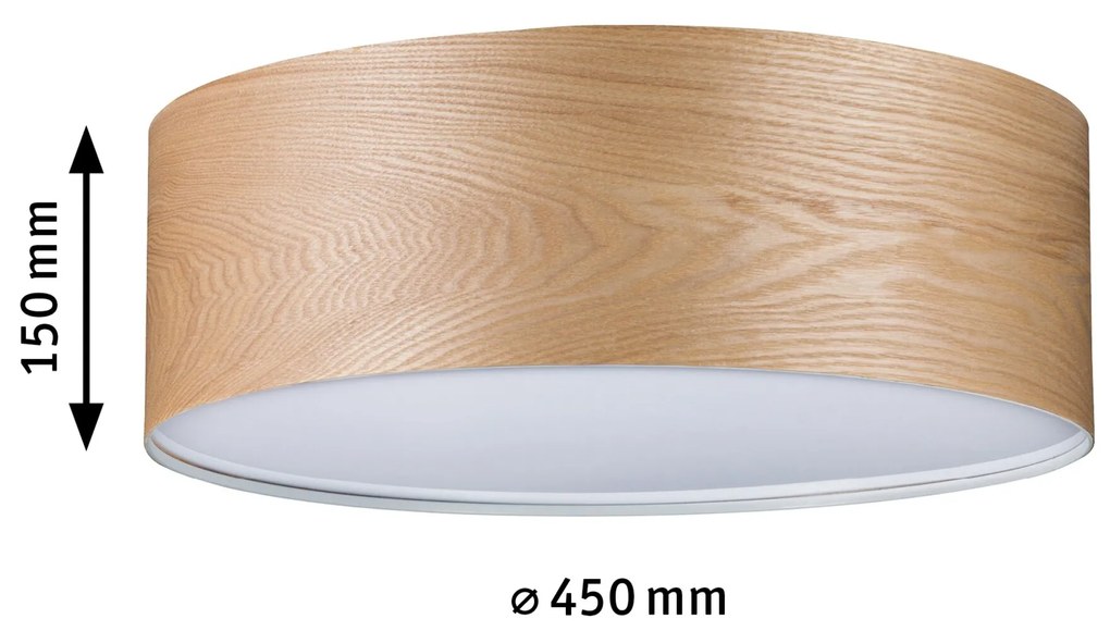 Paulmann 79650 Neordic Liska, stropní svítidlo ze světlého dřeva, 3x20W LED E27, prům. 45cm