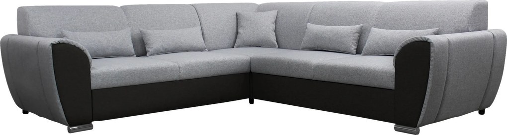 XXXLutz ROHOVÁ SEDAČKA, textil, černá, světle šedá Livetastic - Sedací soupravy - 001574004217