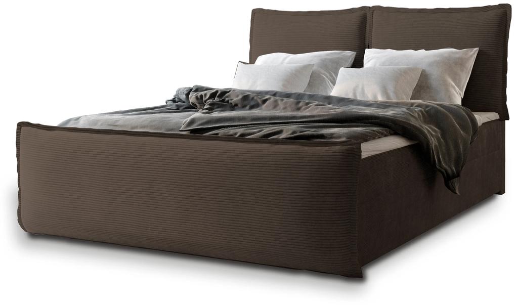 MSL Kontinentální čalouněná postel MONTY (140 x 200 cm) Barva látky: POSO 34