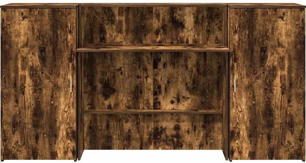 Recepční stůl kouřový dub 200x50x103,5 cm kompozitní dřevo 3324218