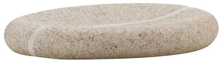 Miska na mýdlo TALUS poly dekor kámen béžová KELA KL-20295