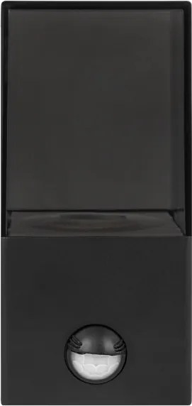 Venkovní nástěnné svítidlo se senzorem 1xE27/40W/230V IP44 černá/kouřová