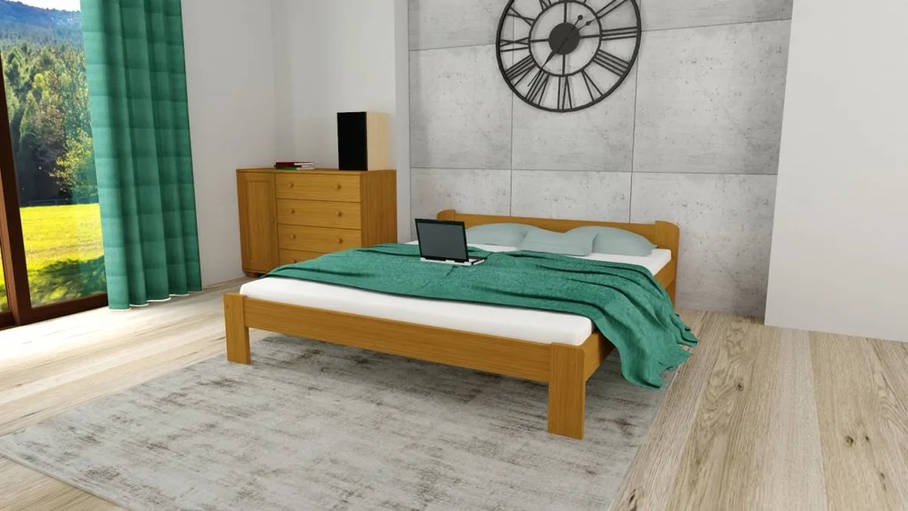 ComfortMatrace Postel z masivu borovice ISABELA+rošt ZDARMA 90x200 cm Barva: olše