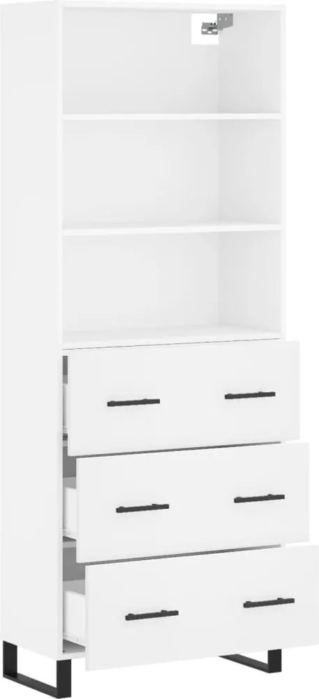 Skříň highboard bílá 69,5 x 34 x 180 cm kompozitní dřevo 3189405