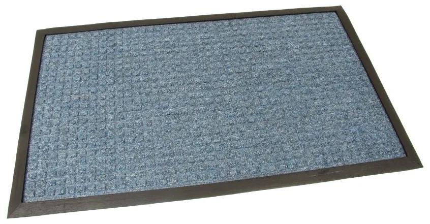 Modrá textilní vstupní rohož Little Squares - 75 x 45 x 1 cm