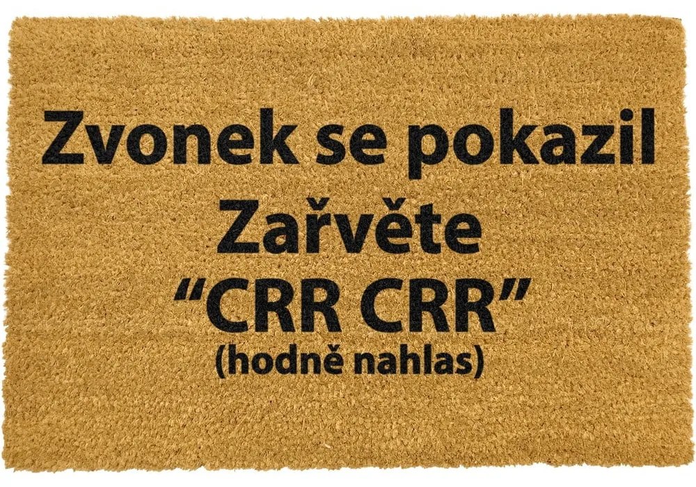 Rohožka z přírodního kokosového vlákna Artsy Doormats Crr!, 40 x 60 cm