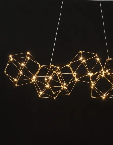 LED lustr Nebula 108 zlaté