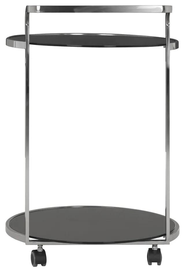 Servírovací stolek na kolečkách se skleněnou deskou ø 50 cm Ackley – Premier Housewares