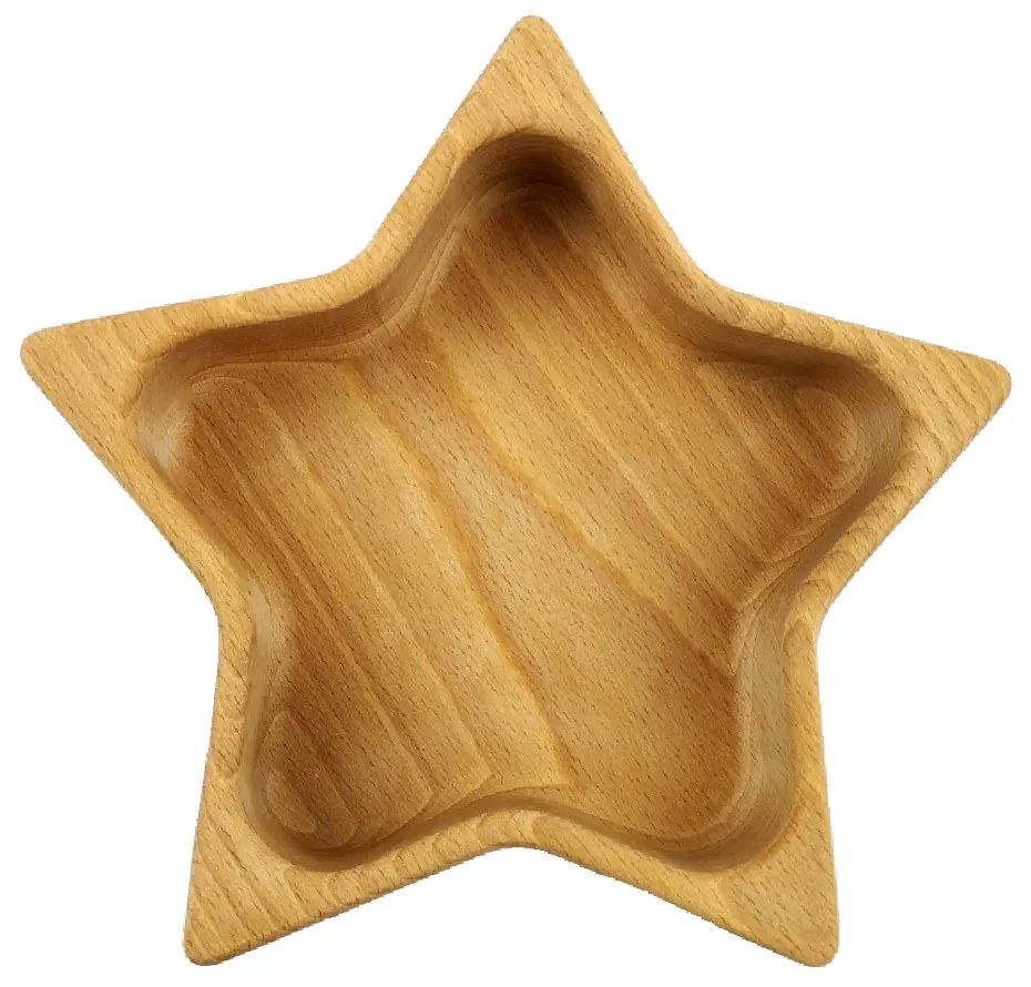 AMADEA Dřevěná miska ve tvaru hvězdy, masivní dřevo, rozměr 21x21x4,5 cm