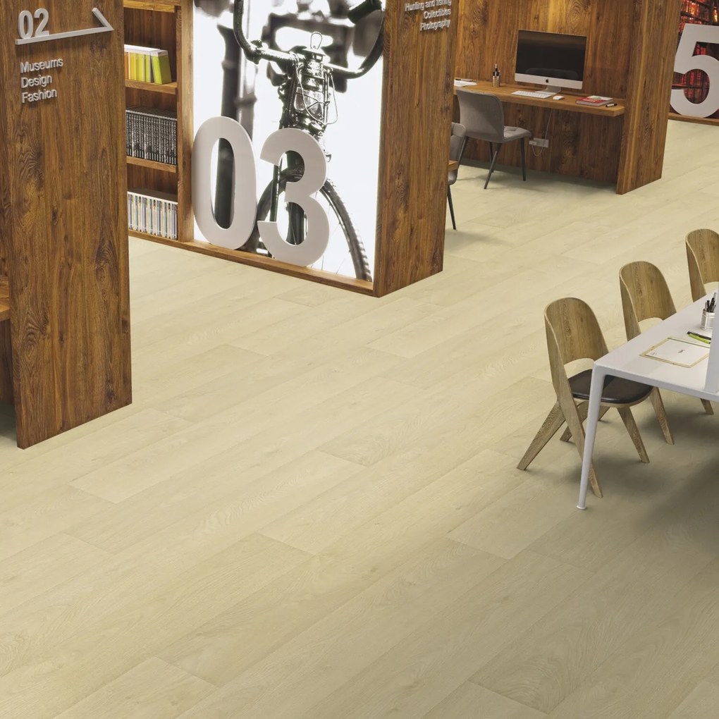 Gerflor, PVC podlaha - lino AladinTex Ultra 0797 Havana ivory, na míru, šíře 4m, béžová, filc, chodba / předsíň