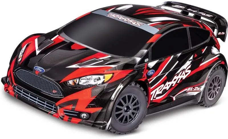 Traxxas ford fiesta 1:10 bl-2s 4wd rtr červená