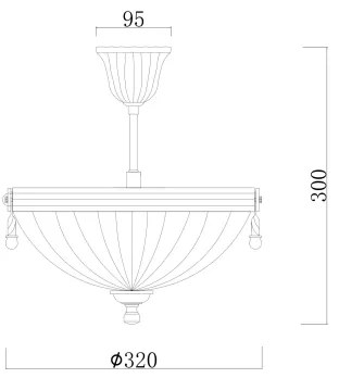 Brilagi - Lustr na tyči CLASSIC 3xE14/60W/230V mosaz