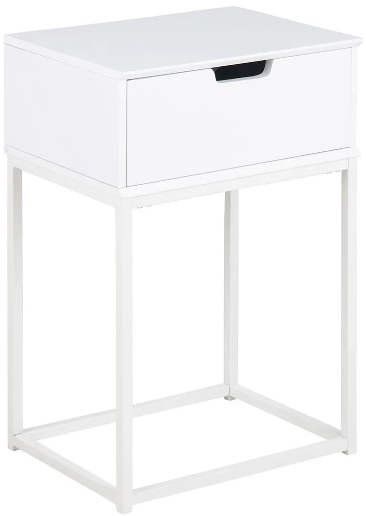 ACTONA Noční stolek Mitra bílá 61.5 × 40 × 30 cm