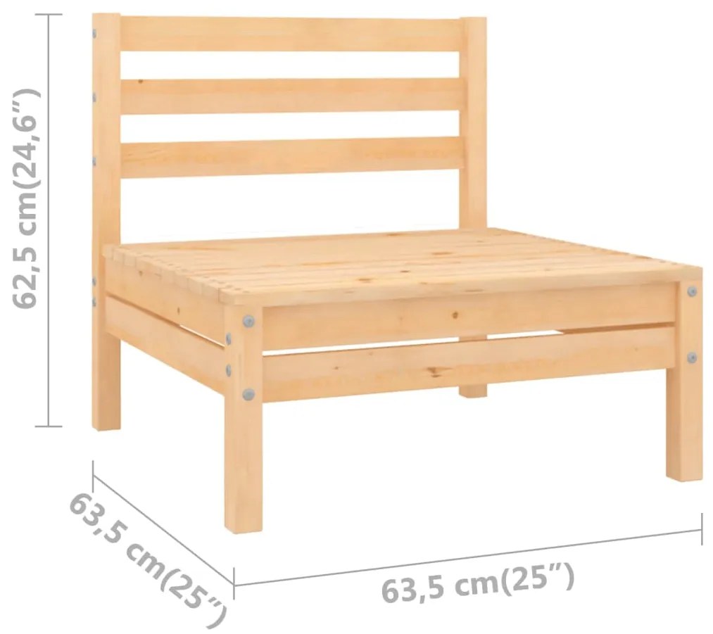 vidaXL Marketos Zahradní středové pohovky 4 ks masivní borové dřevo