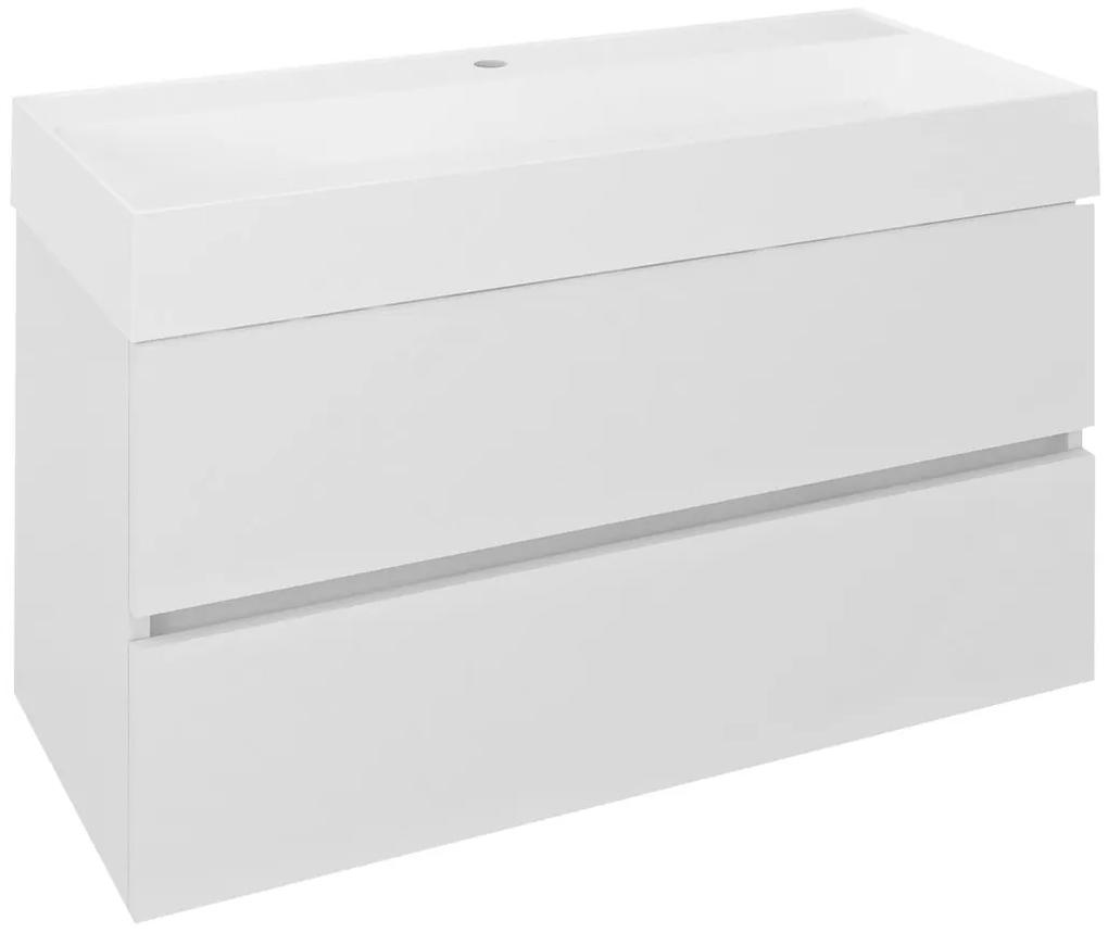 Sapho, ODETTA umyvadlová skříňka 95x50x43,5cm, bílá lesk, DT100-3030