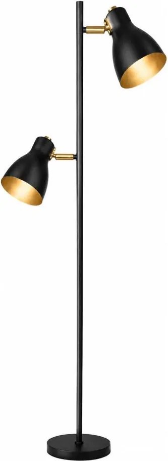 LED Stojací lampa 2xE27/7W/230V 2700K černá