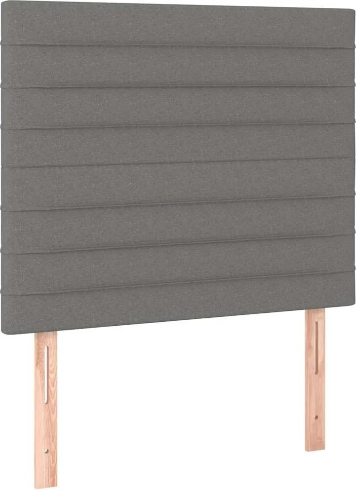 Box spring postel s matrací a LED tmavě šedá 120x200 cm textil 3134942