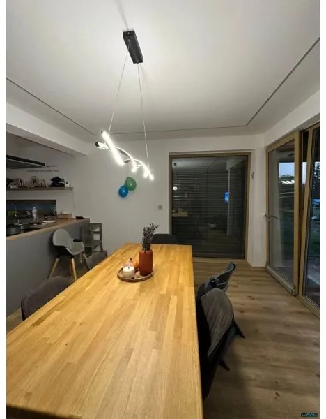 LED Lustr na lanku TWIST LED/37W/230V 4000K 120 cm zlatá