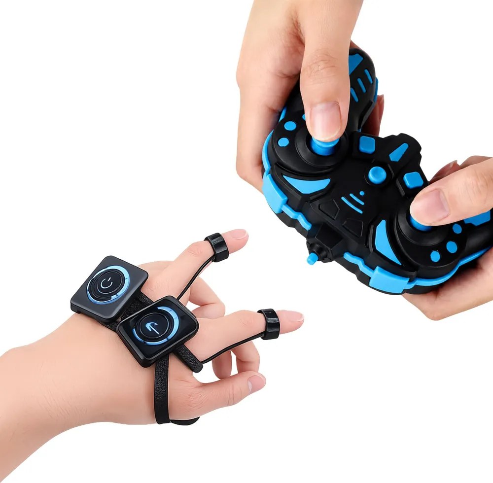 LEAN Toys Kaskadérské auto s dálkovým ovládáním RC pomocí gest 360°, červené