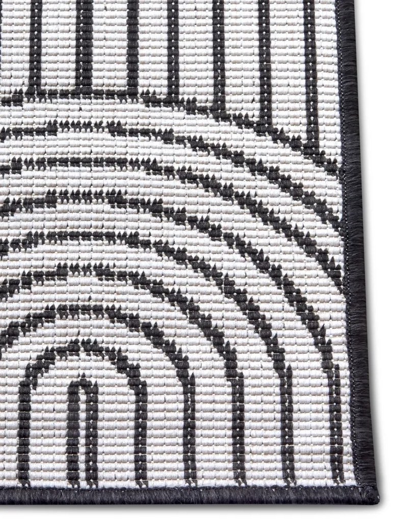 Hanse Home, Kusový koberec Pangli 105852 Black – na ven i na doma, 80x150, černobílá, chodba / předsíň