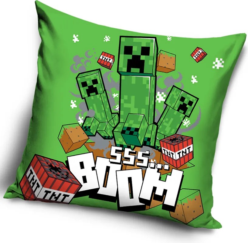 Dětský polštářek Minecraft Creeper Boom