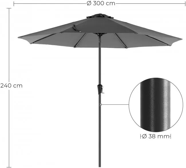 Zahradní slunečník GPU30GYV1
