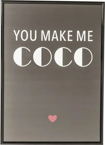 Obraz s rámem You Make Me Coco 42×30 cm