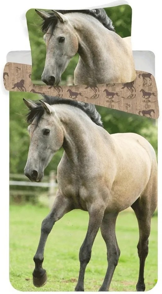 Jerry Fabrics Bavlněné povlečení Kůň western, 140 x 200 cm, 70 x 90 cm