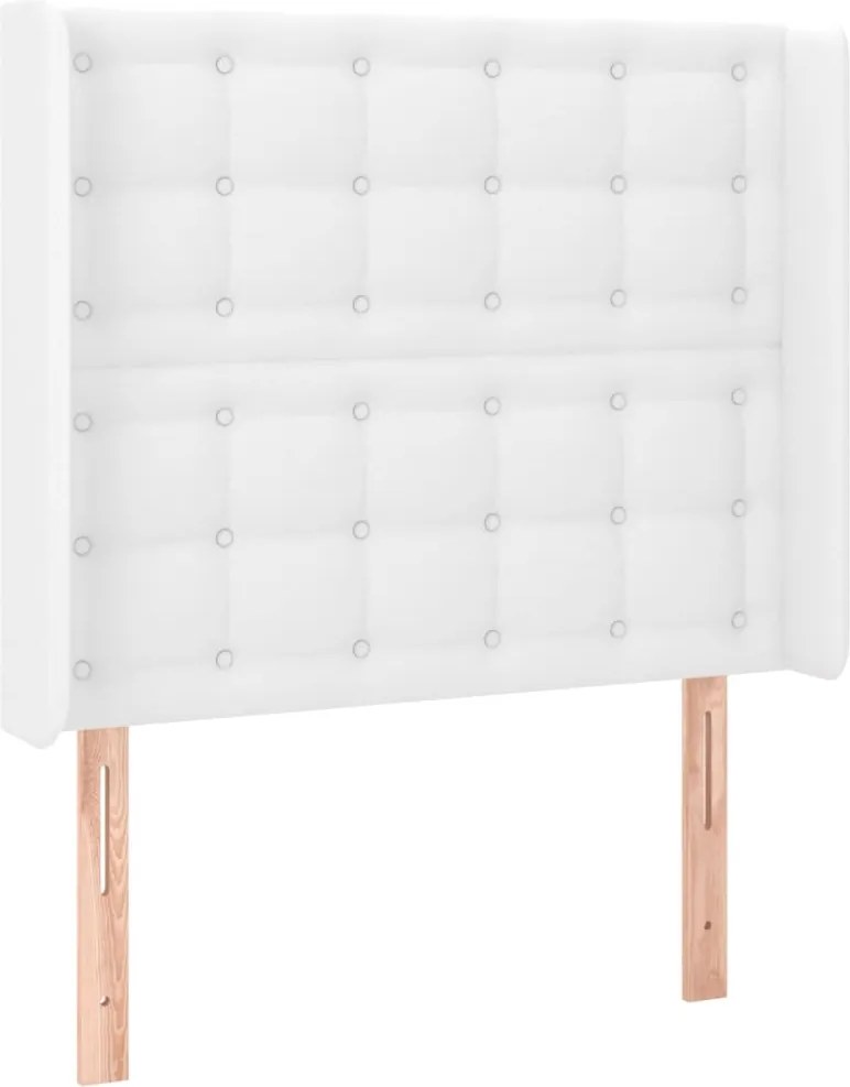 Box spring postel s matrací a LED bílá 90x200 cm umělá kůže 3139362