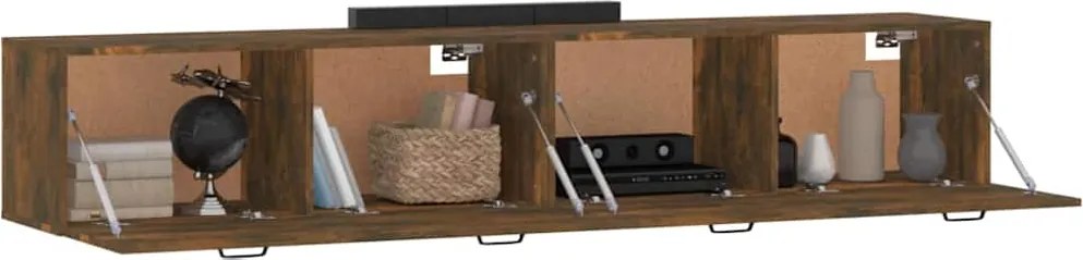 Nástěnné skříňky 2 ks kouřový dub 100 x 36,5 x 35 cm kompozit 3115673
