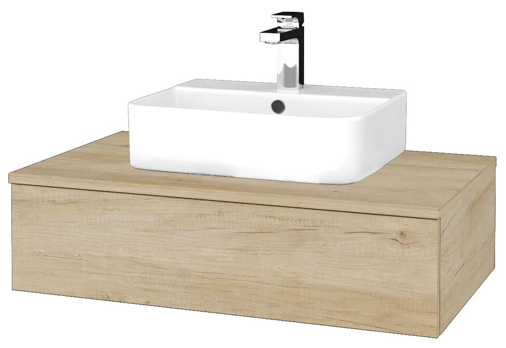 Dřevojas Koupelnová skříňka MODULE SZZ 80 Varianta: N01 Bílá lesk / L03 Antracit vysoký lesk