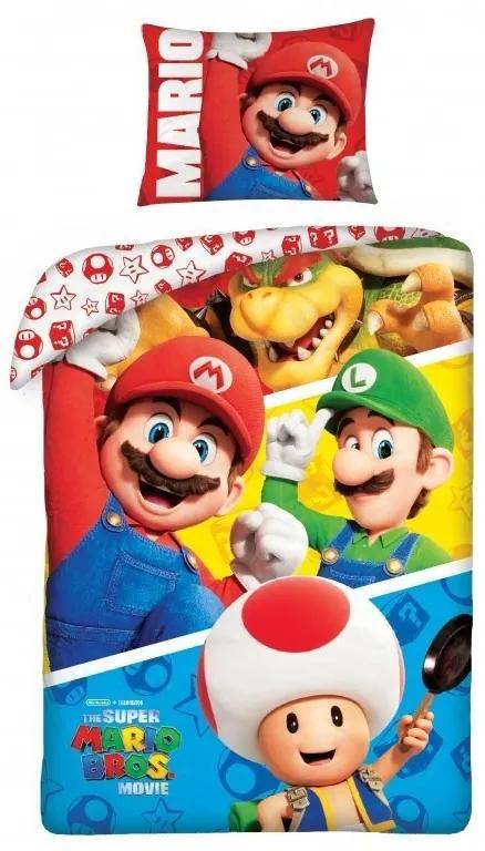 Povlečení Super Mario 140 x 200 + 70 x 90 cm Halantex