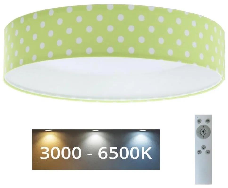 BPS Koncept | LED Stmívatelné svítidlo GALAXY KIDS LED/24W/230V puntíky zelená/bílá + DO | BS0551