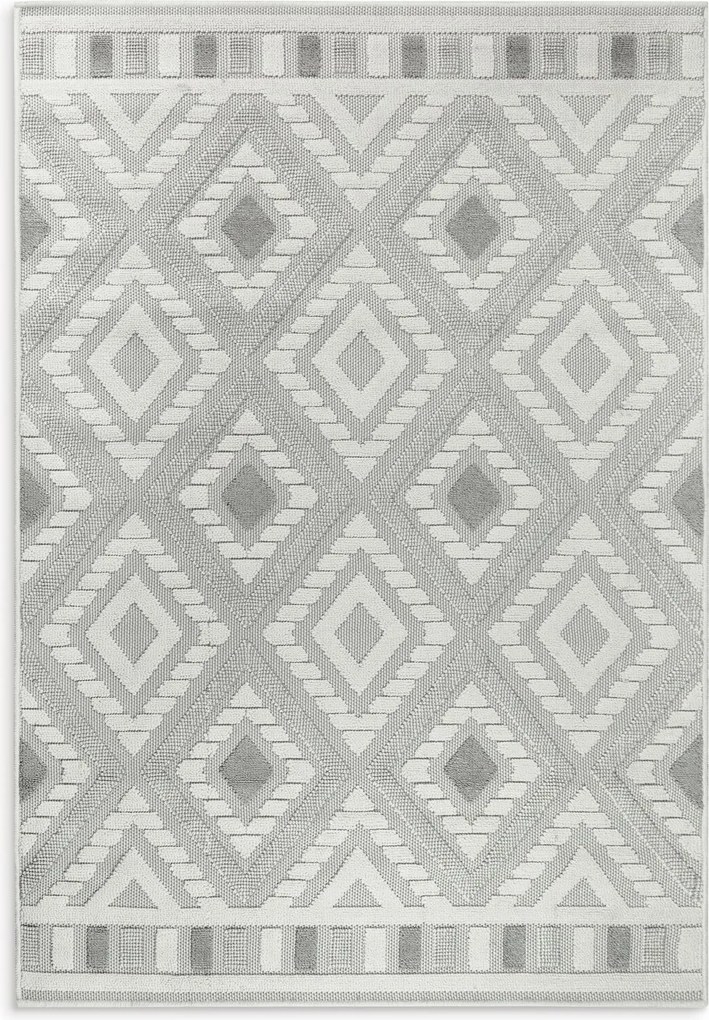 Koberec Didar3, 160x230 cm, stříbrná